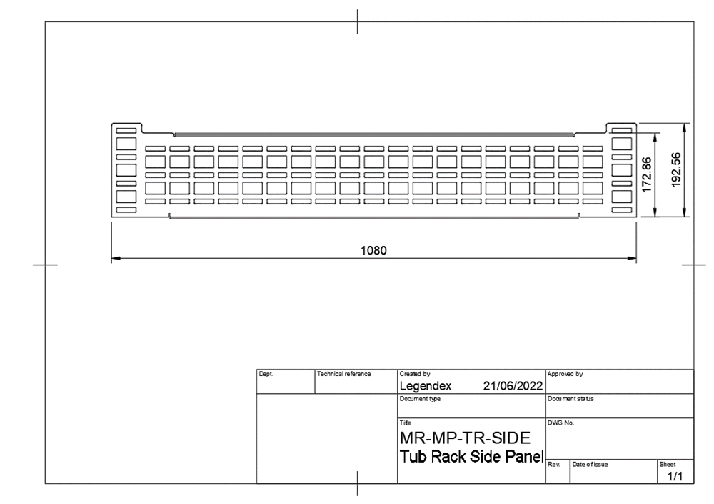 Tub Rack Side Panel M.O.L.L.E(Single) - Rogue Molle Range