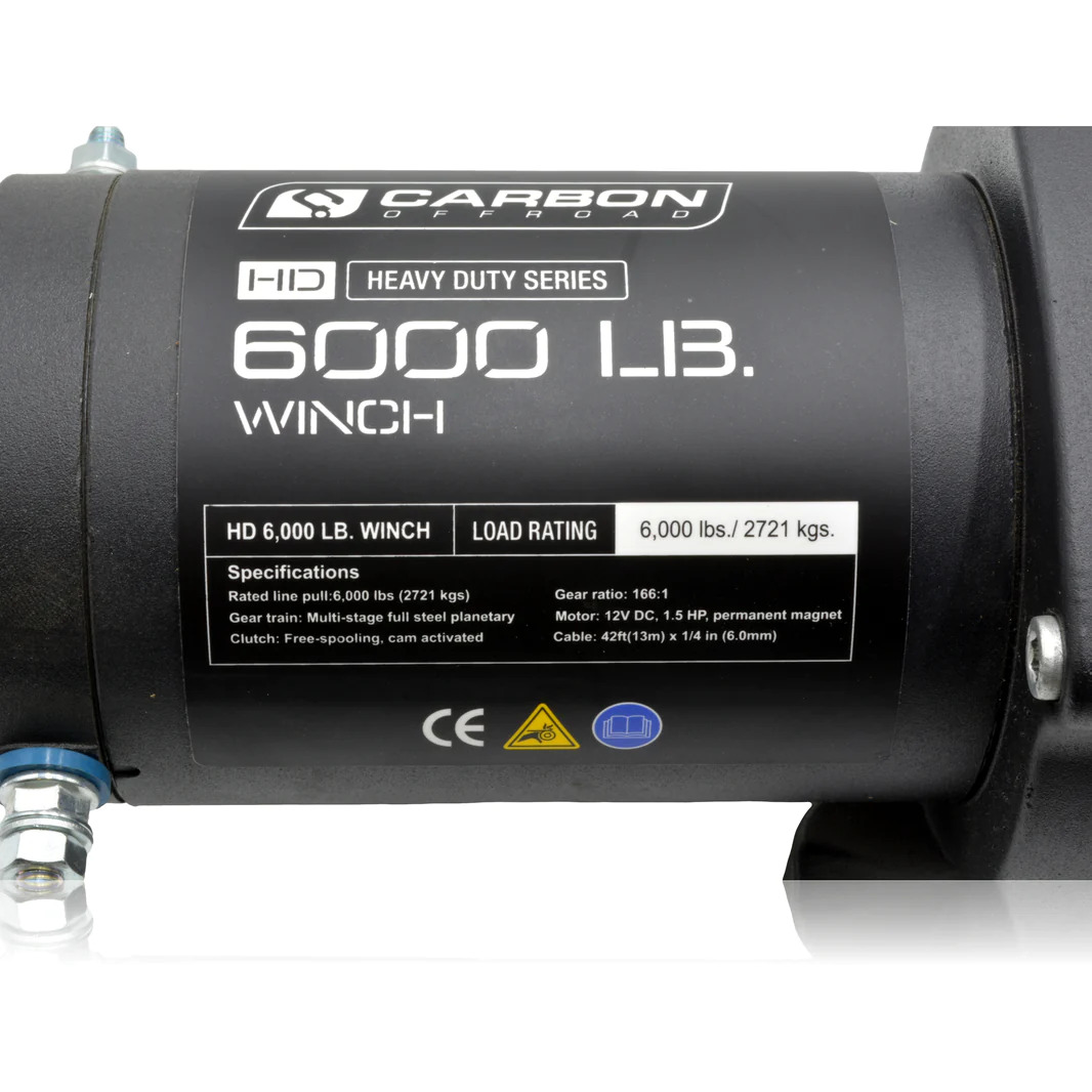 Carbon Offroad Tank 6000lb Winch Kit 12V