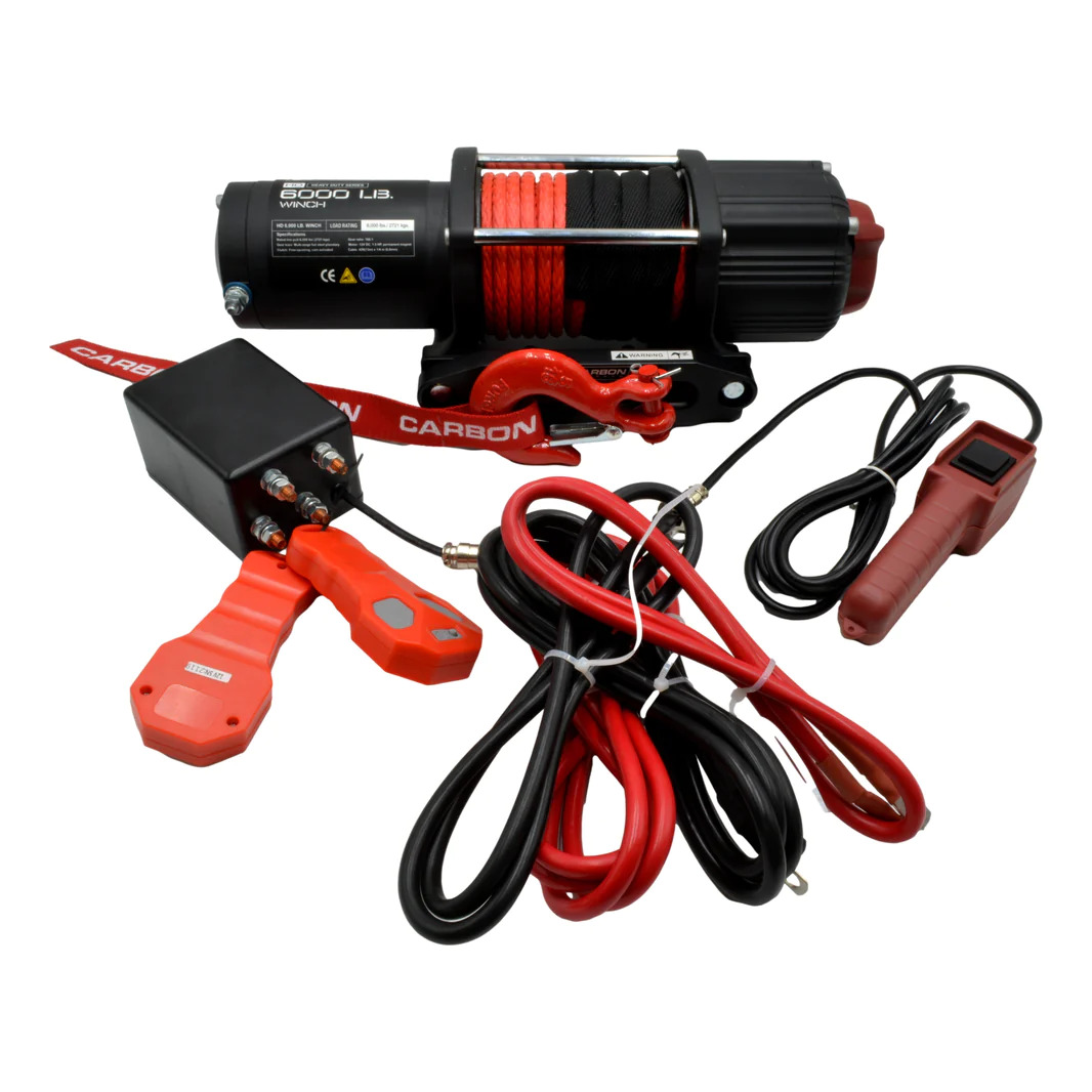 Carbon Offroad Tank 6000lb Winch Kit 12V